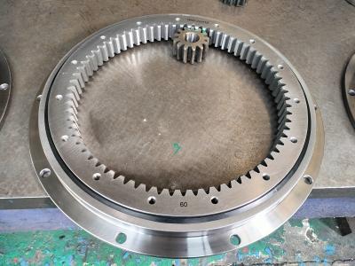 China Four point contact ball slewing bearing RK6-22N1Z with external flange 648X447X56mm for sale