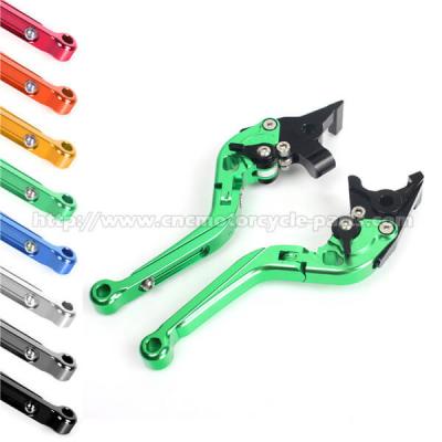 China Extendable Folding Clutch And Brake Levers , V Strom 650 Green Motorcycle Levers for sale