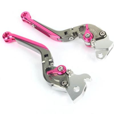 China Alumininum Ducati Panigale Levers , CNC Finished Pink Motorcycle Levers for sale