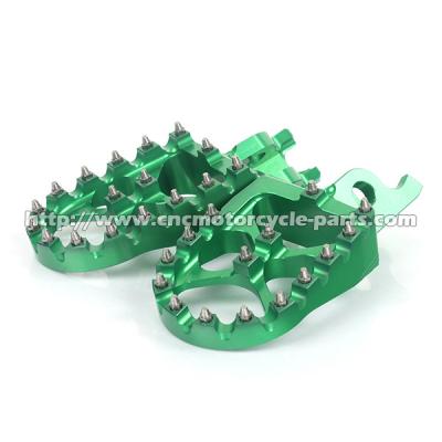 China CNC Aluminum 57mm Dirt Bike Foot Pegs With Hardened Steel Resist Wear for sale