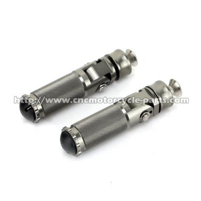 China Aluminum Alloy Motorcycle Rear Sets Universal Folding Foot Pegs Pedals Footrest for sale