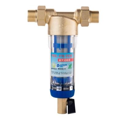 China Automatic Polyphosphate Water Filter 1 Inch Transparent Pre-Filter with Pressure Gauge for sale