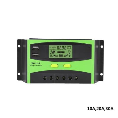 China PWM Solar Charge Controller 12V 24V 48V 10A 60A LCD Display Timing Function Solar Regulator for sale