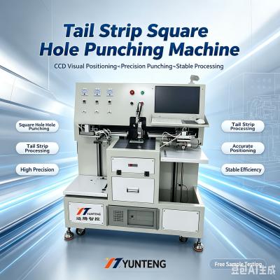 China Square Hole Punching Machine | Fully Automatic Single-Head CCD Vision Punching | Sheet Material with Tail End Square Holes | Precision Punching Equipment for sale