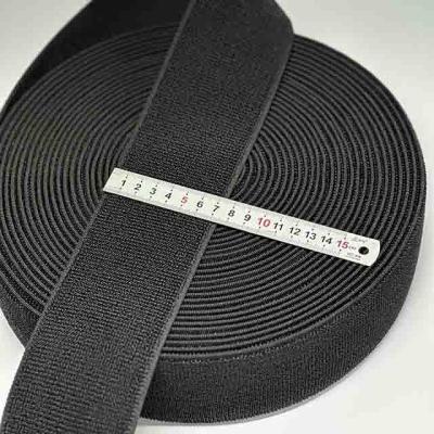 China Black 40mm*380mm Elastic Hook And Loop Strap OEM Elastic Loop Tape for sale
