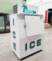 China Slanted Solid Door Bagged Ice Merchandiser for sale
