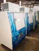 China Slanted Solid Door Bagged Ice Merchandiser for sale
