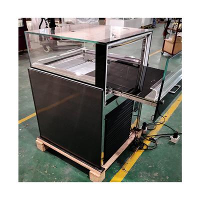Cina vetro trasparente di spessore del congelatore 12mm dell'esposizione del cioccolato di 800x800x1100mm in vendita