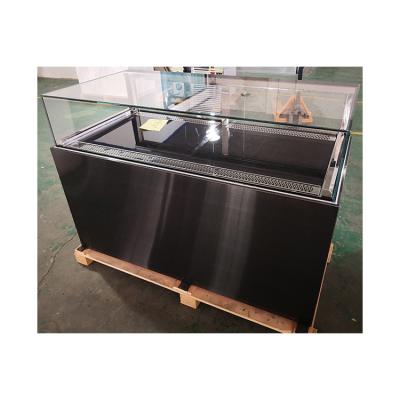 China Refrigerador preto da exposição do chocolate do titânio com o diodo emissor de luz dentro de duas gavetas à venda