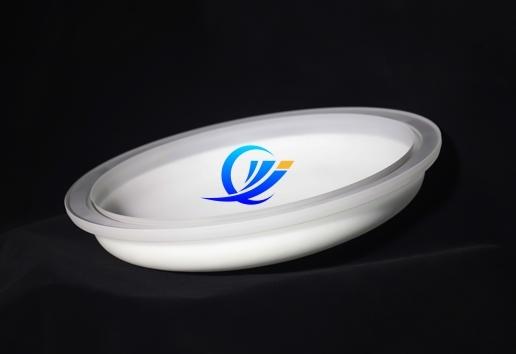 Quality PVD Sputtering Quartz Silica Crucible With Flange Mechanically Polished & Bottom Sand Blasted for sale