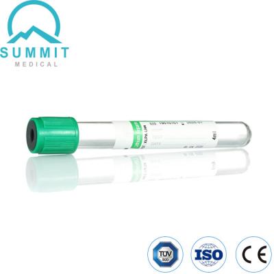 Cina Tubo per il sangue verde con eparina di sodio o additivo di eparina di litio, 4 ml in vendita