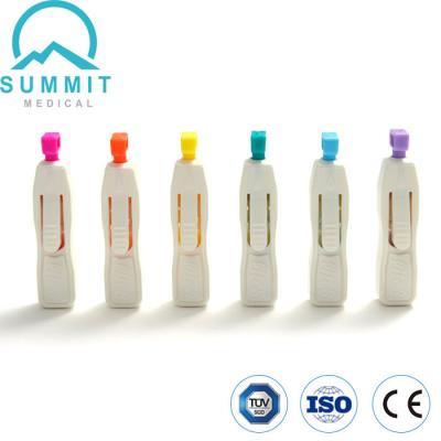 Cina Lancette sterili 18G 21G 23G 26G 28G 30G di sicurezza del pulsante per analisi del sangue in vendita