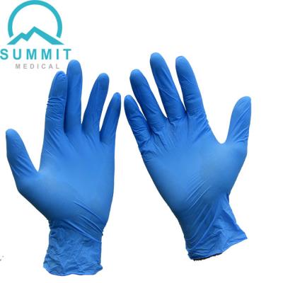 Cina Blu 3,5 MIL Disposable Examination Gloves, guanti medici liberi dell'esame del nitrile del lattice in vendita