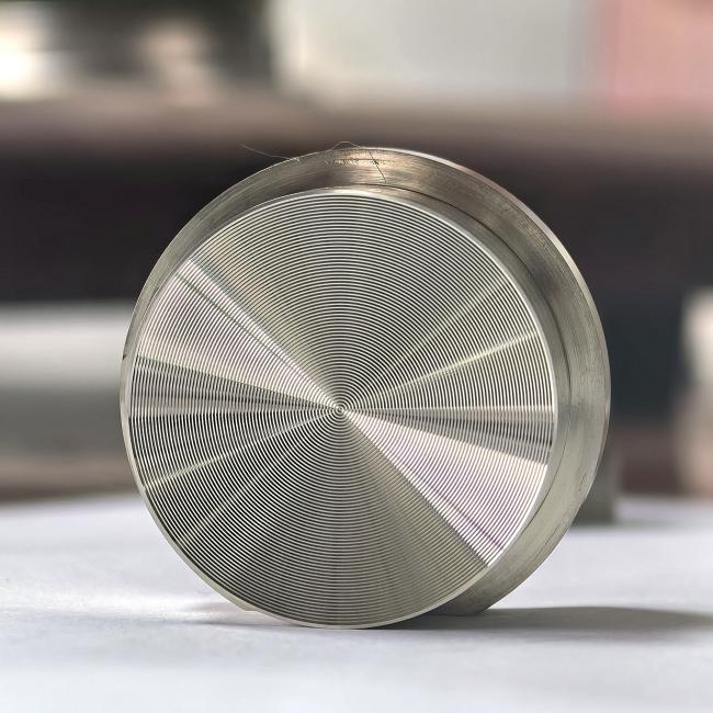 Close-up of electroformed mold surface showing intricate details