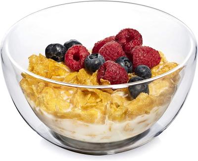 China New Design High Quality Hottest Wholesale Mouth Blown Bowl Fruit Salad Dessert Bowls Glass for sale