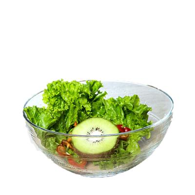 China clear herb Round Vegetable fruit salad luxury Heat-resistant Customizable glass bowl for sale
