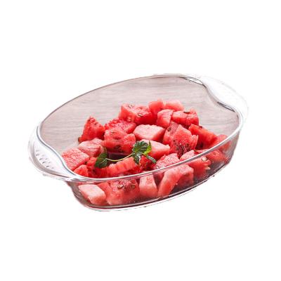 China square Multifunction terrarium restaurant fruit salad clear glass mixing bowl for sale