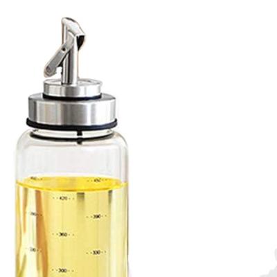 China Automatic opening closing cooking leakage distributor kitchen vinegar oil olive lead-free glass bottle for sale
