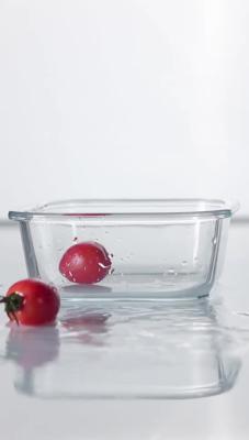 China kitchen storage plastic lid Square Glass airtight hot cool Food Container Fresh keeping bento lunch box for sale
