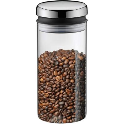 China Amazon hot sale home grade glass can goods air tight round food transparent sealed jar for sale