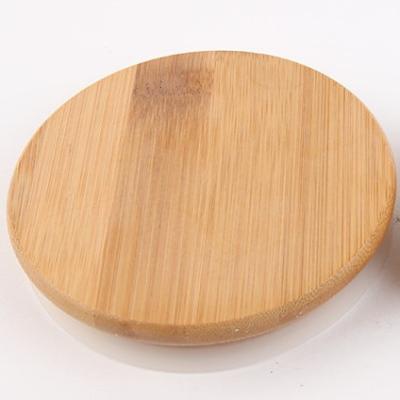China custom round regular jars bottle wooden bamboo lid for sale