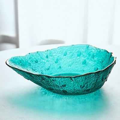 China decorative unique wholesale pipe heart crystal hand cut trifle  prep clear glass bowl for sale