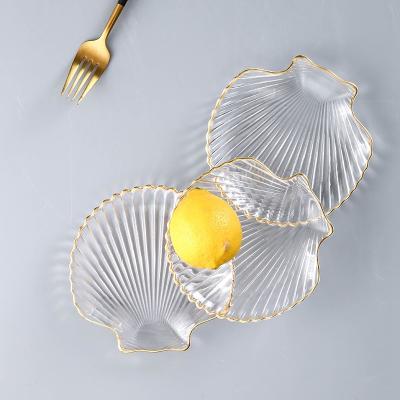 China Conch and starfish serving small round fruit dapper crystal small glass dish for sale