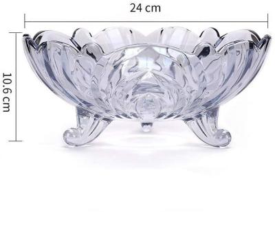 China Wholesale Crystal Candy Bowl Promotional Price Clear Small Sugar Jar Glass Can Fruit tray for sale