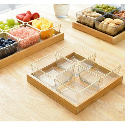 China wholesale clear luxury crystal decorative glass fruit tray dish plates for sale