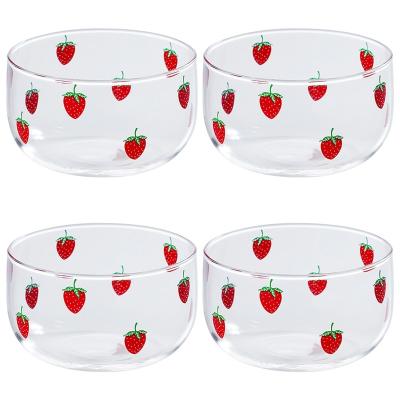 China Amazon hot sale plain wed clear serving salad colored fruit glass bowl for sale