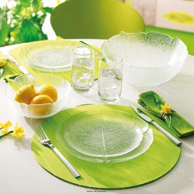 China Amazon hot sale irregular leaf shaped  dressing table  crystal tray dish glass for sale