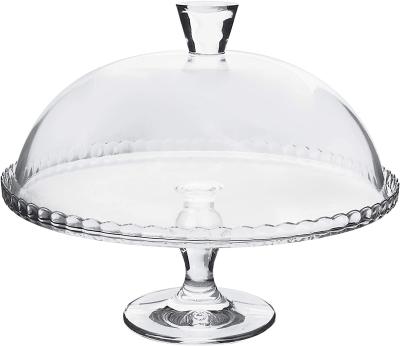 China European American Style Patisserie Wedding cookie tray Cake dessert pastry vintage clear glass plate for sale