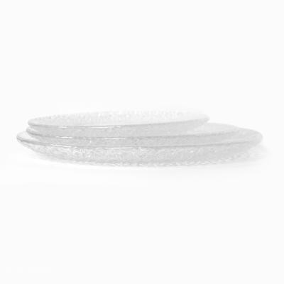 China Amazon hot sale heat resistant transparent clear crystal glass plate for sale