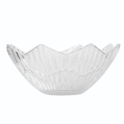 China Amazon hot selling salad fashion clear customize crystal glass bowl for sale