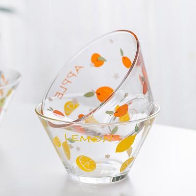 China 800ml dessert noodles Nordic household kitchen soup rice fruit glass salad bowl for sale