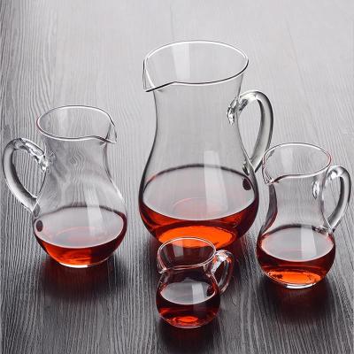 China with handle Heat resistant Customizable round transparent pot gift glass cup sets for sale