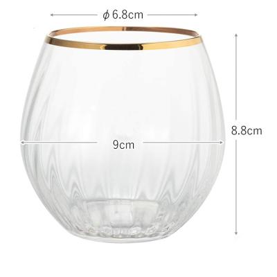 China big electroplated red engraved logo Phnom Penh customization stemless martini glasses wine european glass cup for sale