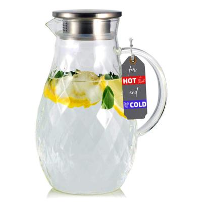 China tea infuser thermos Transparent Resistant high temperature cold  Logo Custom glass pot for sale