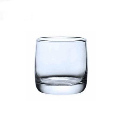 China customizable ecologic drinking coconut beer round mouth transparent straight edge durable using glass cup for sale