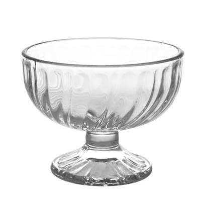 China Ice Cream Durable transparent Creative Dessert Fashionable Luxury Glass Cup for sale
