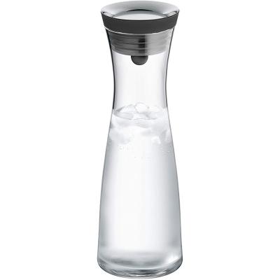 China Lid  tea separating round mouth transparent custom logo kettle glass water bottle for sale