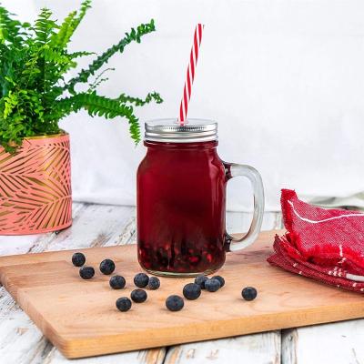 China straw mason jar clear drinking lids double glazing  convenient crystal wine glass cups mason glass cup for sale
