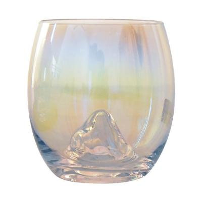 China White Champagne Wine Glass Cup Mother of Pearl Stemless Wine Personalized Tumbler for sale