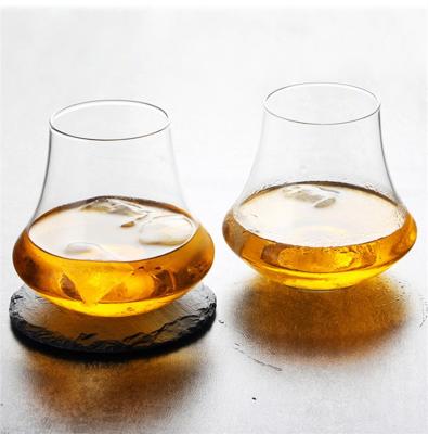 China wholesale cocktail big transparent slanted wine glass for sale