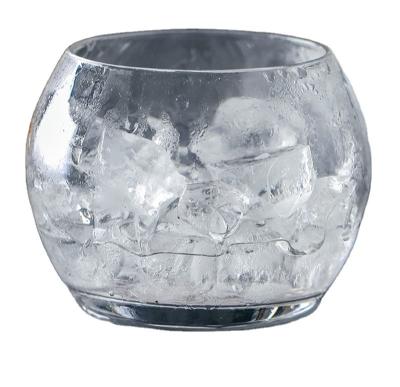 China high quality clear floral wholesale stemless personalized wine glass cup for sale