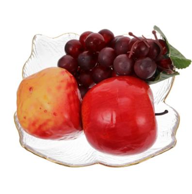 China Amazon Hot sale Creative petal design Fruit Salad Dessert kitchenware glass bowl plate for sale