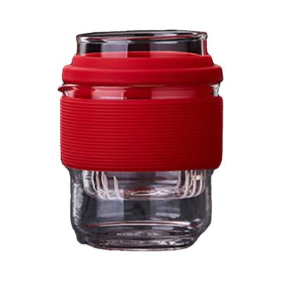 China High Borosilicate Heat Resistant Tea Cup Mug with Glass Lid Tea Infuser for sale