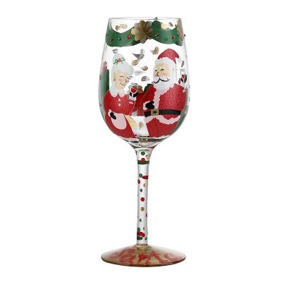 China Customized design elegant beer glass stemware wholesale high quality machine blown Printing Pint beer cup for gifts promotion for sale