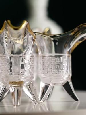China Wholesale sales of Chinese style cultural relic bronze wine glass cup set cultural creative king glass cup for sale