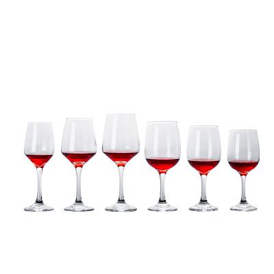 China Custom Logo High Quality Lead Free Long Stem Clear Wine Glass White Red Wine Glasses Goblet Red Wine Glass For Restaurant for sale